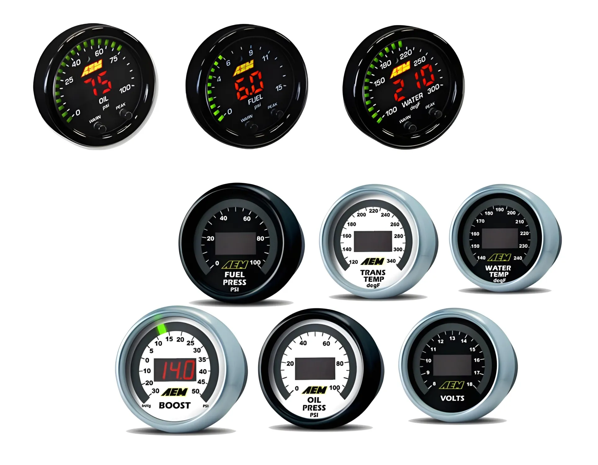AEM Electronics Digital Gauges for Honda Civic