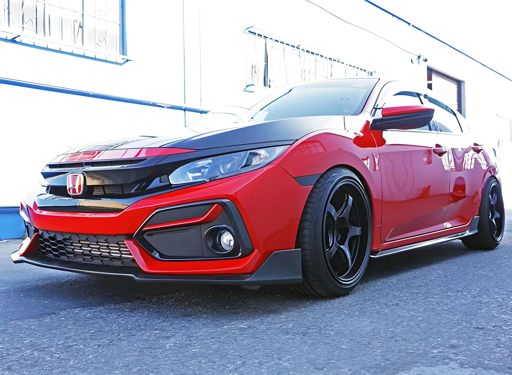 PRO Design Track Style Front Lip for 2018 Honda Civic 4 Door Hatchback ...
