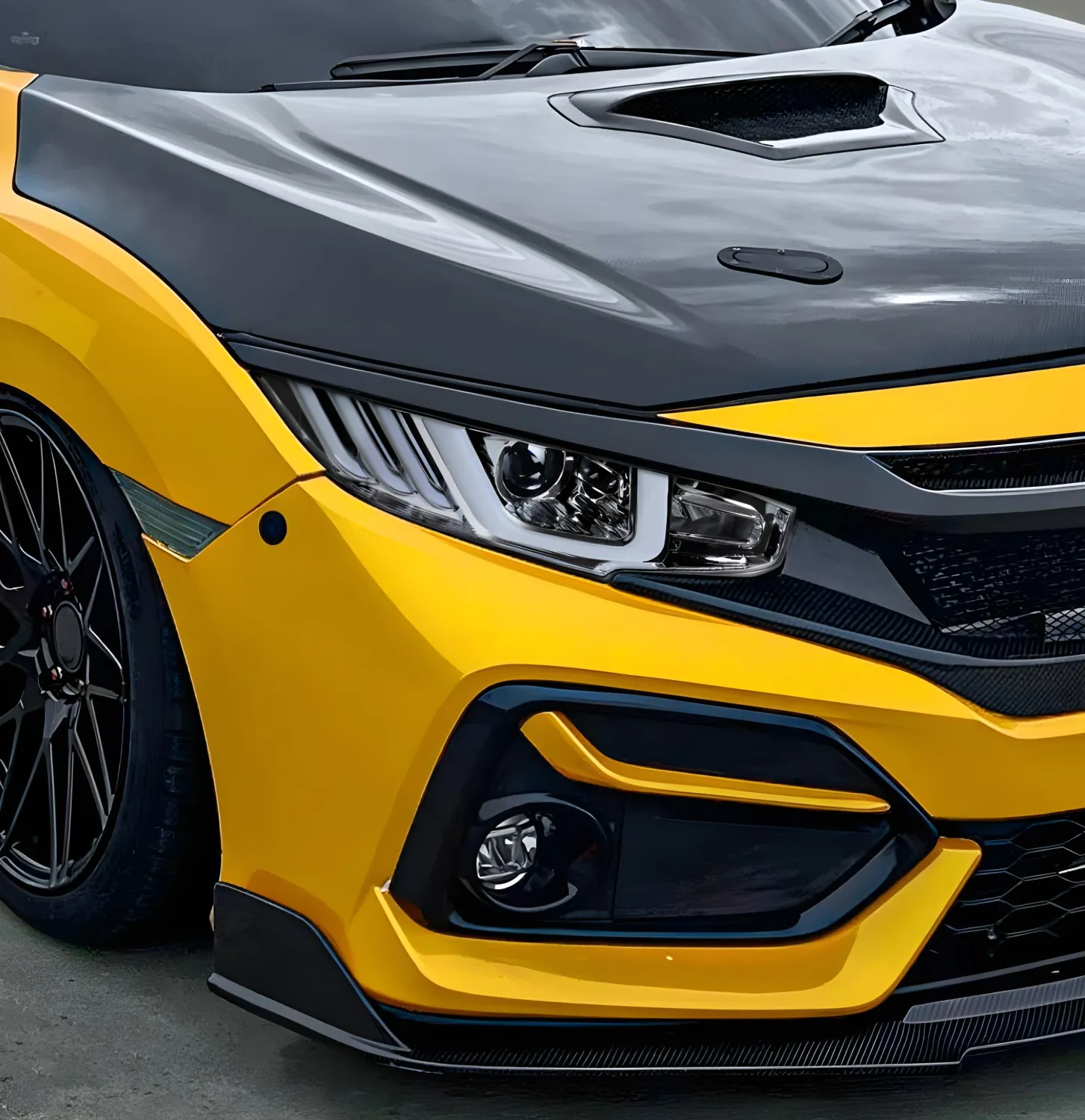 PRO Design Clear LED Headlights for 2018 Honda Civic 4 Door Hatchback ...