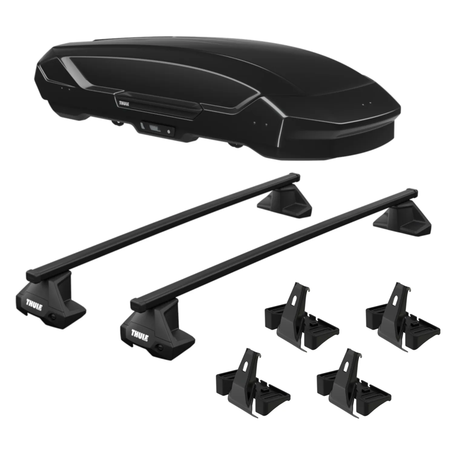 Thule Motion 3 L Cargo Box With Roof Rack Full Kit for 2026 Honda Civic