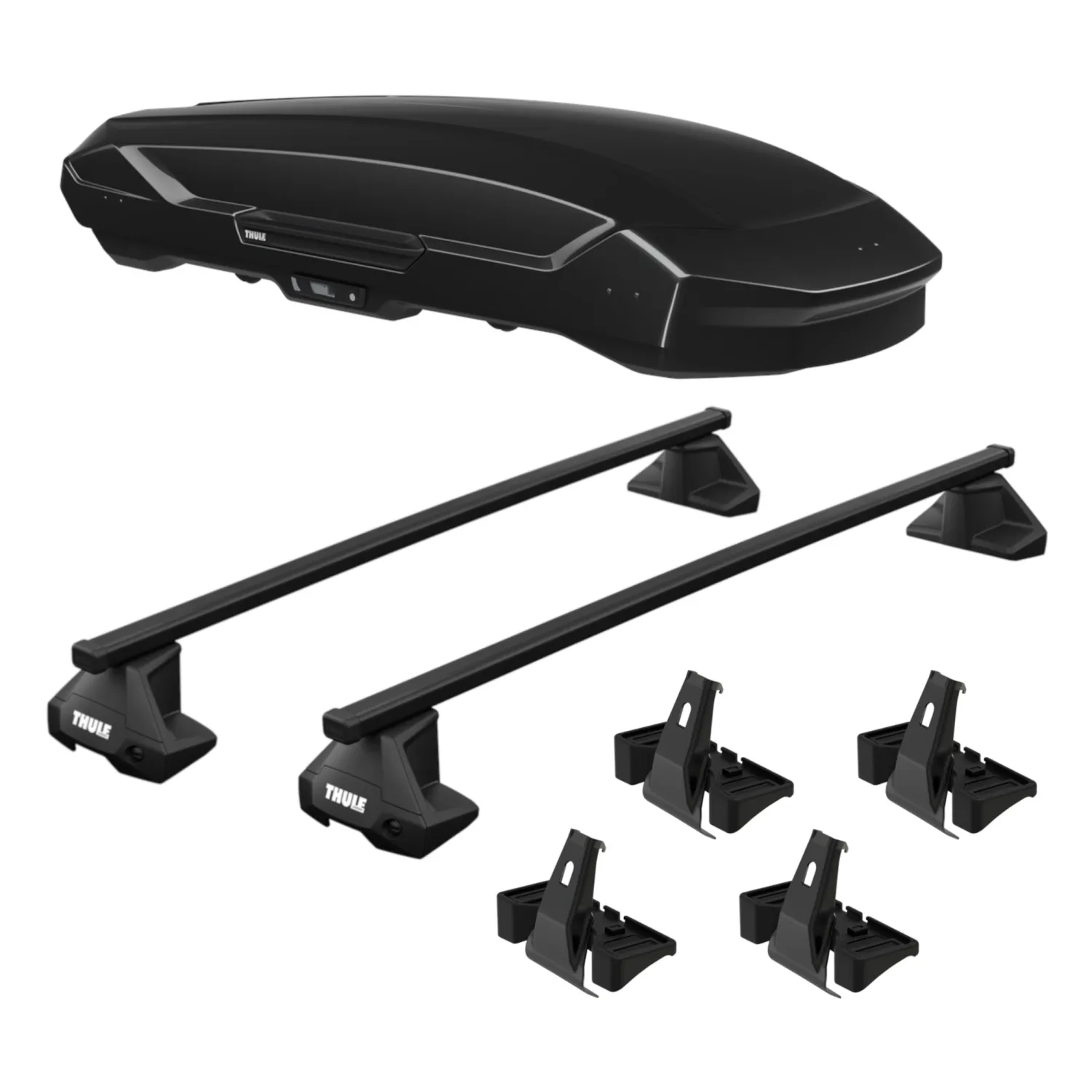 Thule Motion 3 XL Cargo Box With Roof Rack Full Kit for 2026 Honda Civic